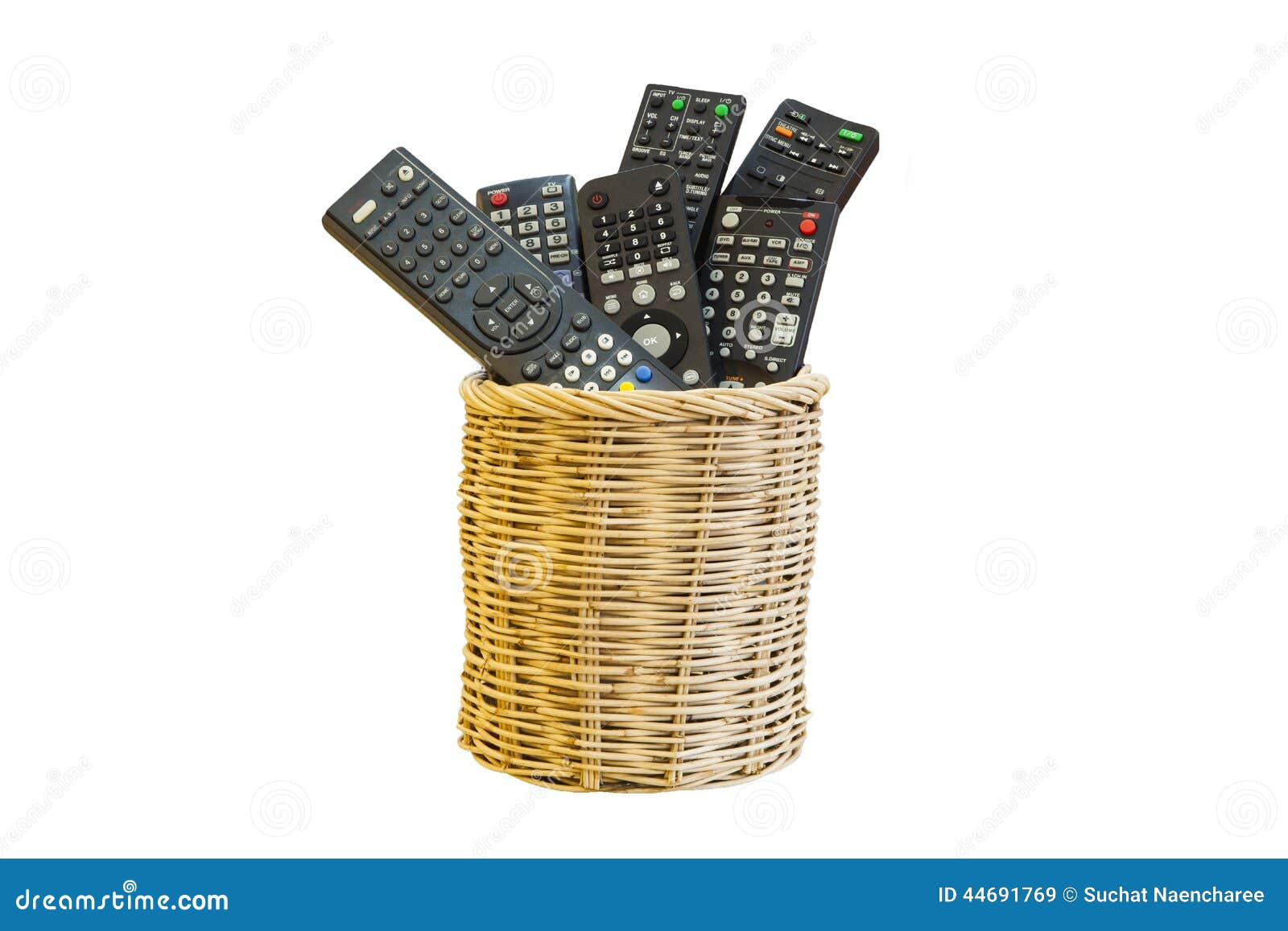 Remote Controller on White Background Stock Image - Image of controls ...