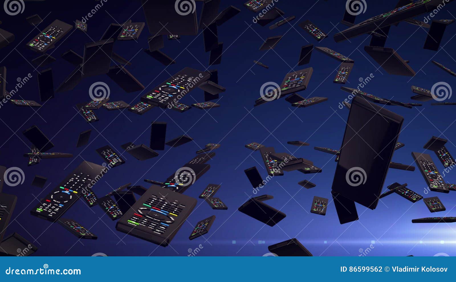 Remote Controllers For Tv. Electronic Control Items For Smart Home And ...