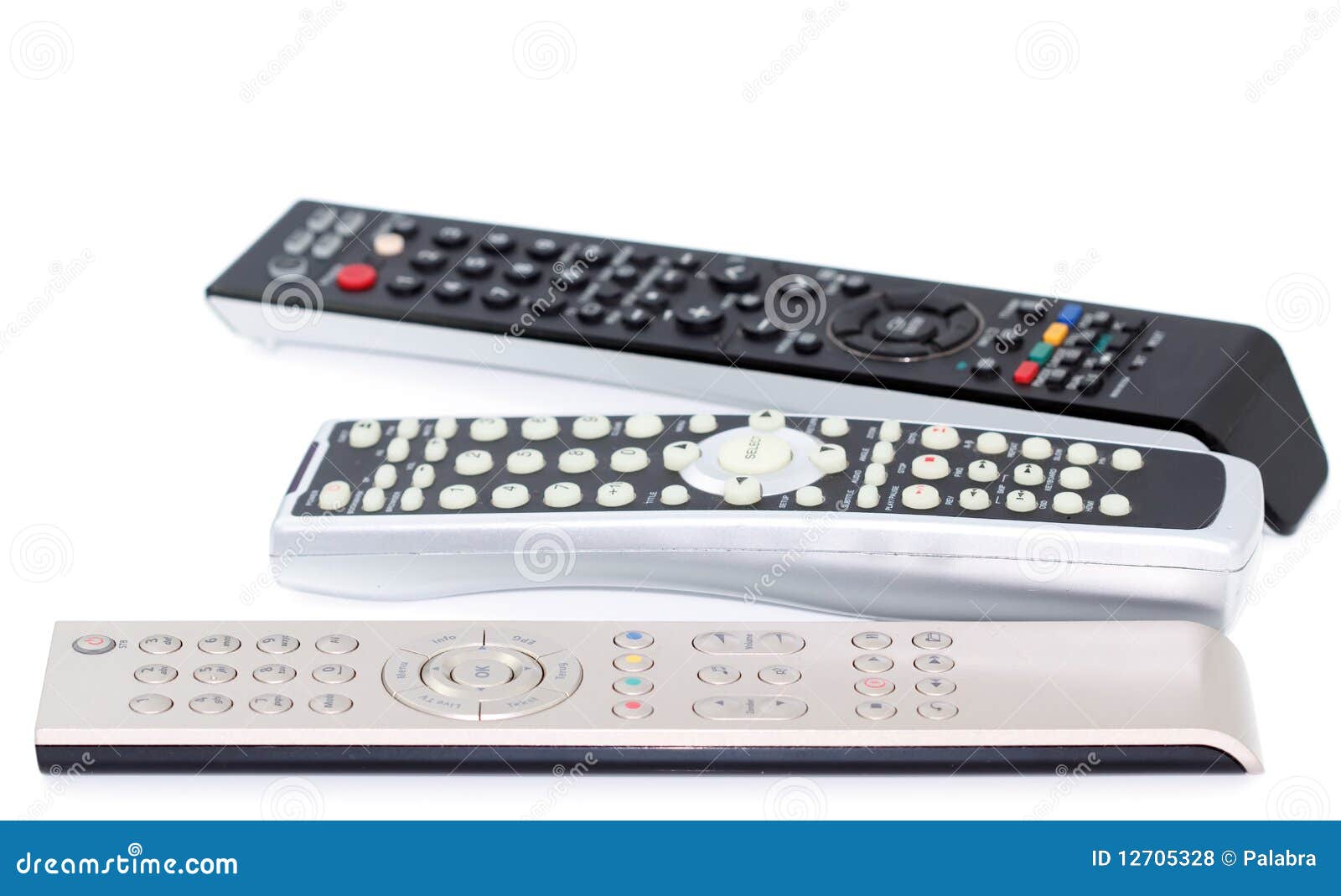 Remote controls stock photo. Image of technology, isolated - 12705328