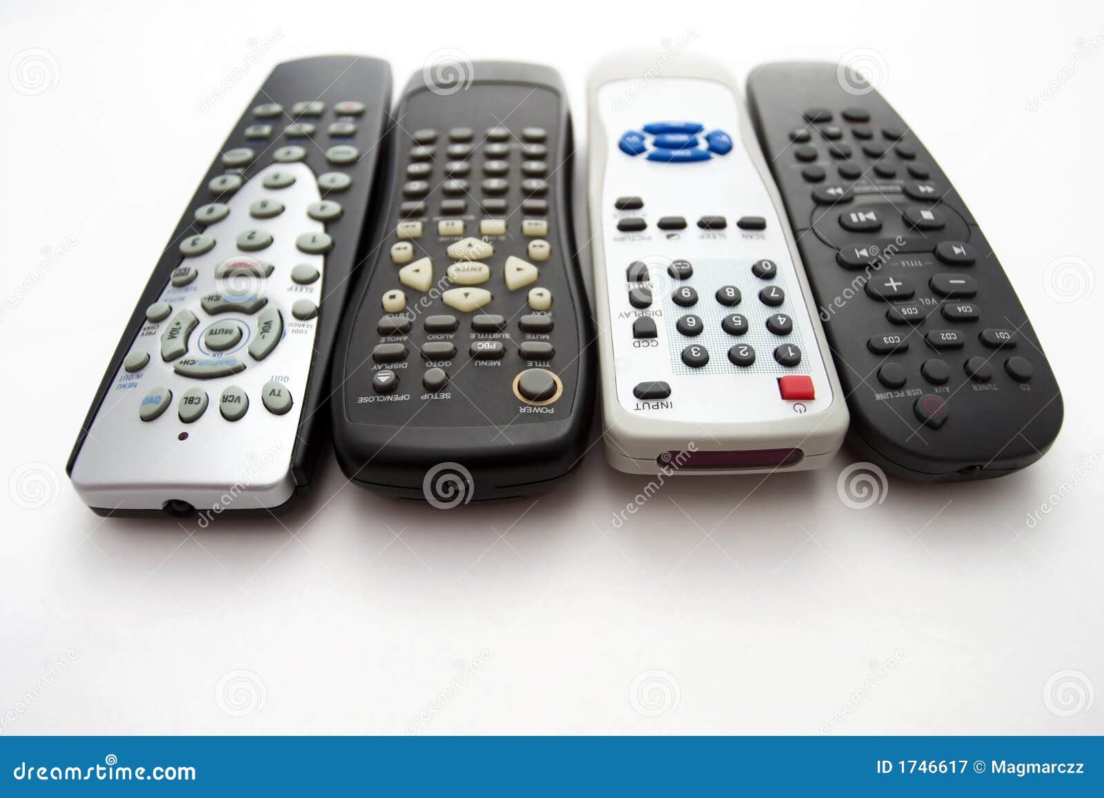 Remote controls stock image. Image of technology, video - 1746617