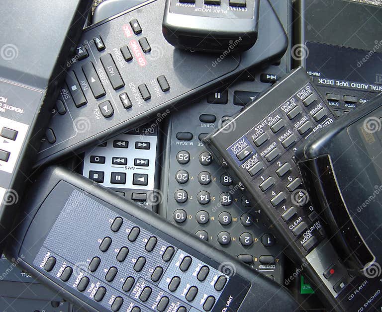 Remote Controls stock image. Image of detail, digital, black - 95235