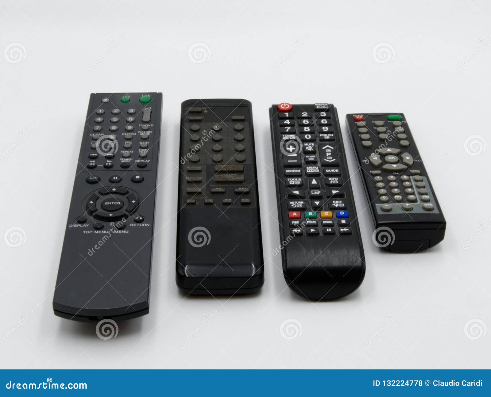 Remote controls on a table stock photo. Image of human - 132224778