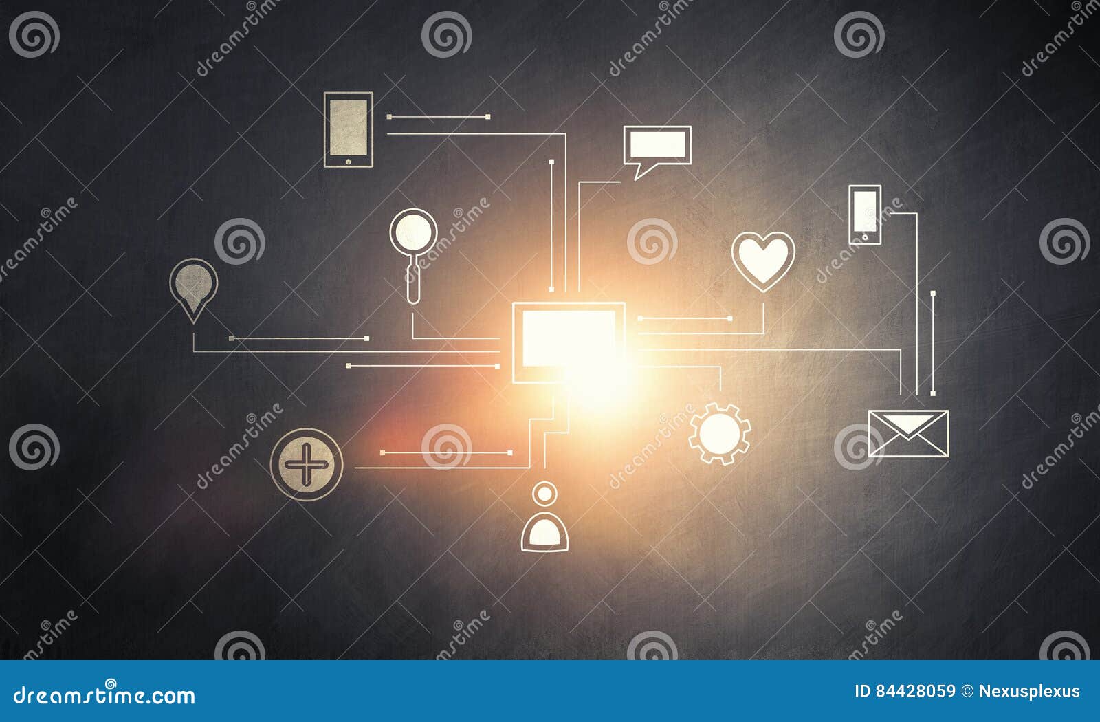 Remote Data Exchange . Mixed Media Stock Image - Image of cover ...