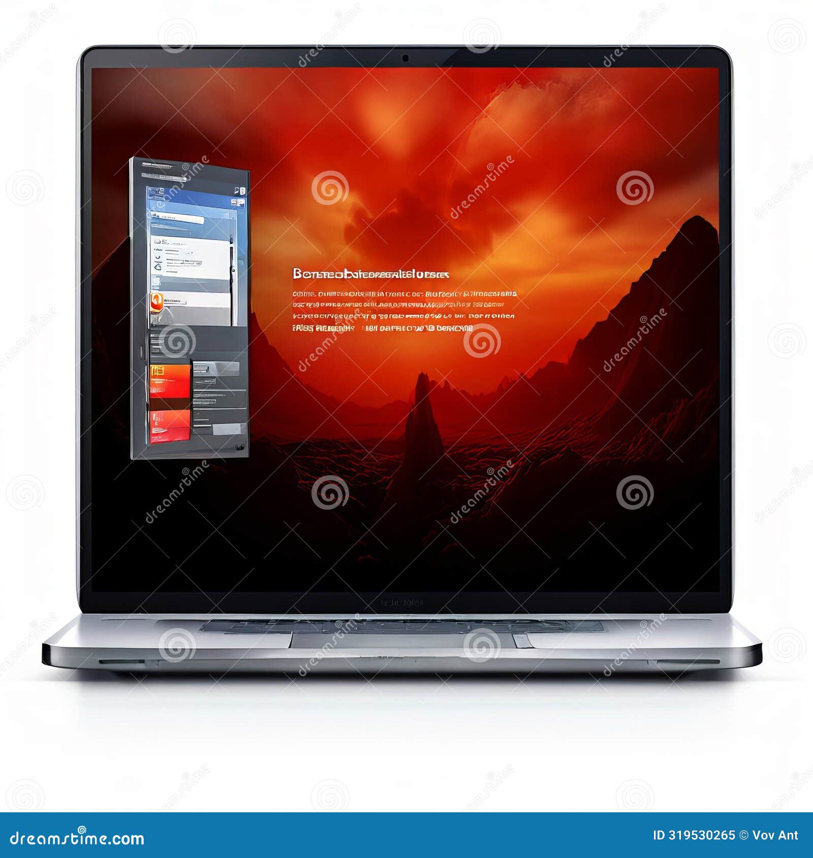 Remote Desktop Interface with Remote Login Screen Sha Stock Image ...