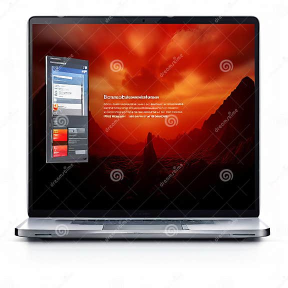Remote Desktop Interface with Remote Login Screen Sha Stock Image ...