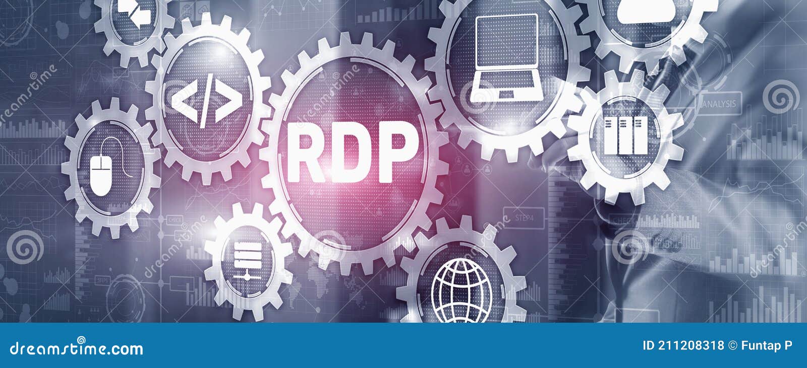 Remote Desktop Protocol. Networking Internet Technology Concept Stock ...