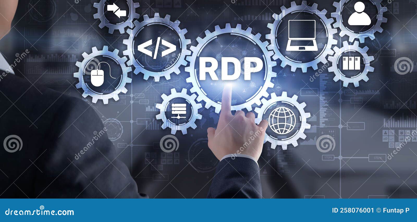 Remote Desktop Protocol Networking Internet Technology Concept Stock Image Image Of Remote