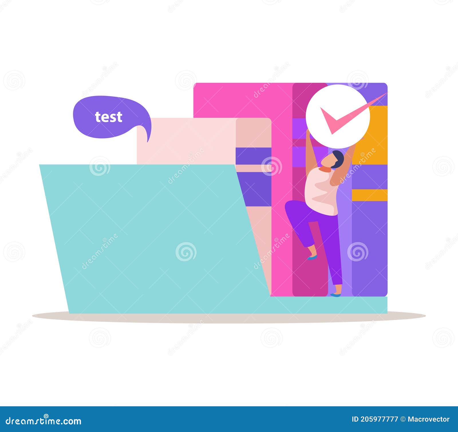 Remote Education Vector Illustration Stock Vector - Illustration of application, book: 205977777