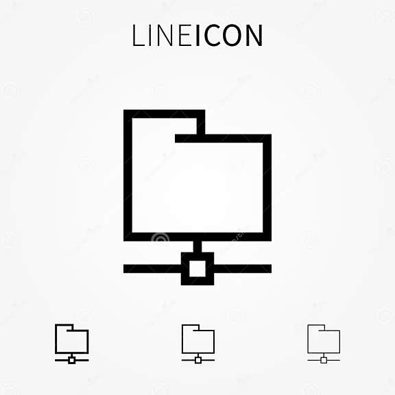 Remote folder vector icon stock vector. Illustration of internet - 86560933
