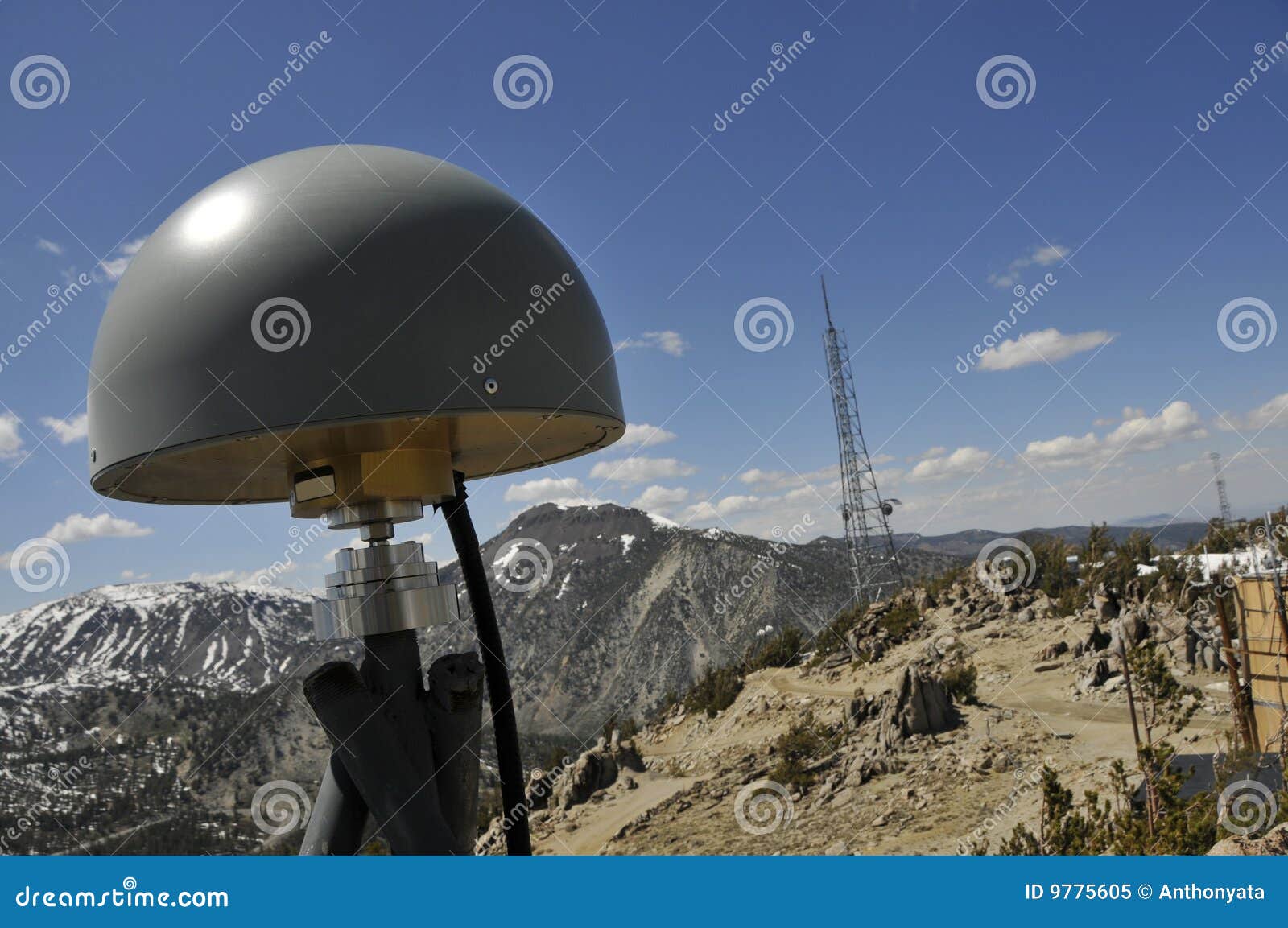 Remote GPS Antenna on Mtn.Peak Stock Image - Image of antennas ...