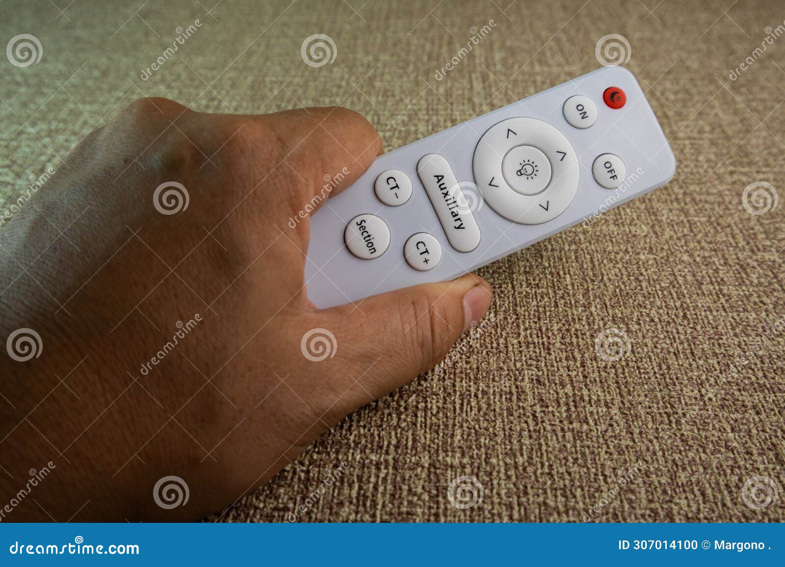 Remote on Hand stock photo. Image of equipment, lamp - 307014100