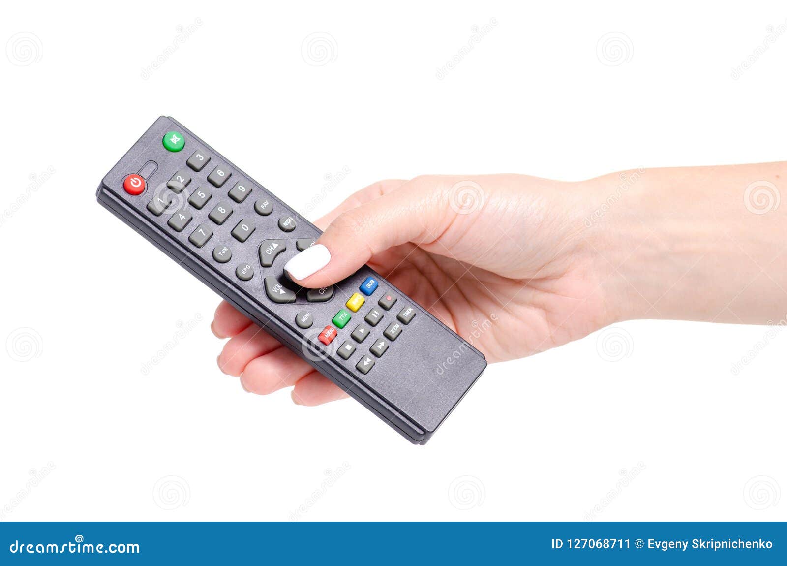 Remote in a hand stock image. Image of finger, media - 127068711