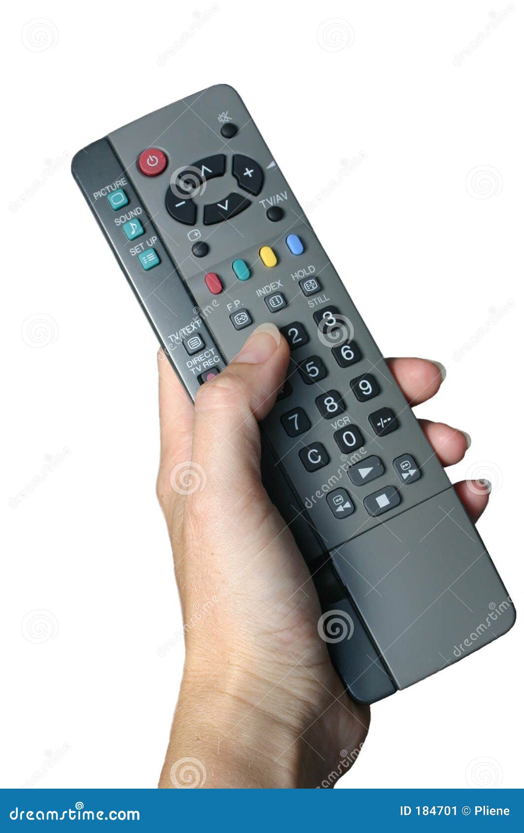 Remote Held by Woman S Hand Stock Image - Image of remote, hand: 184701