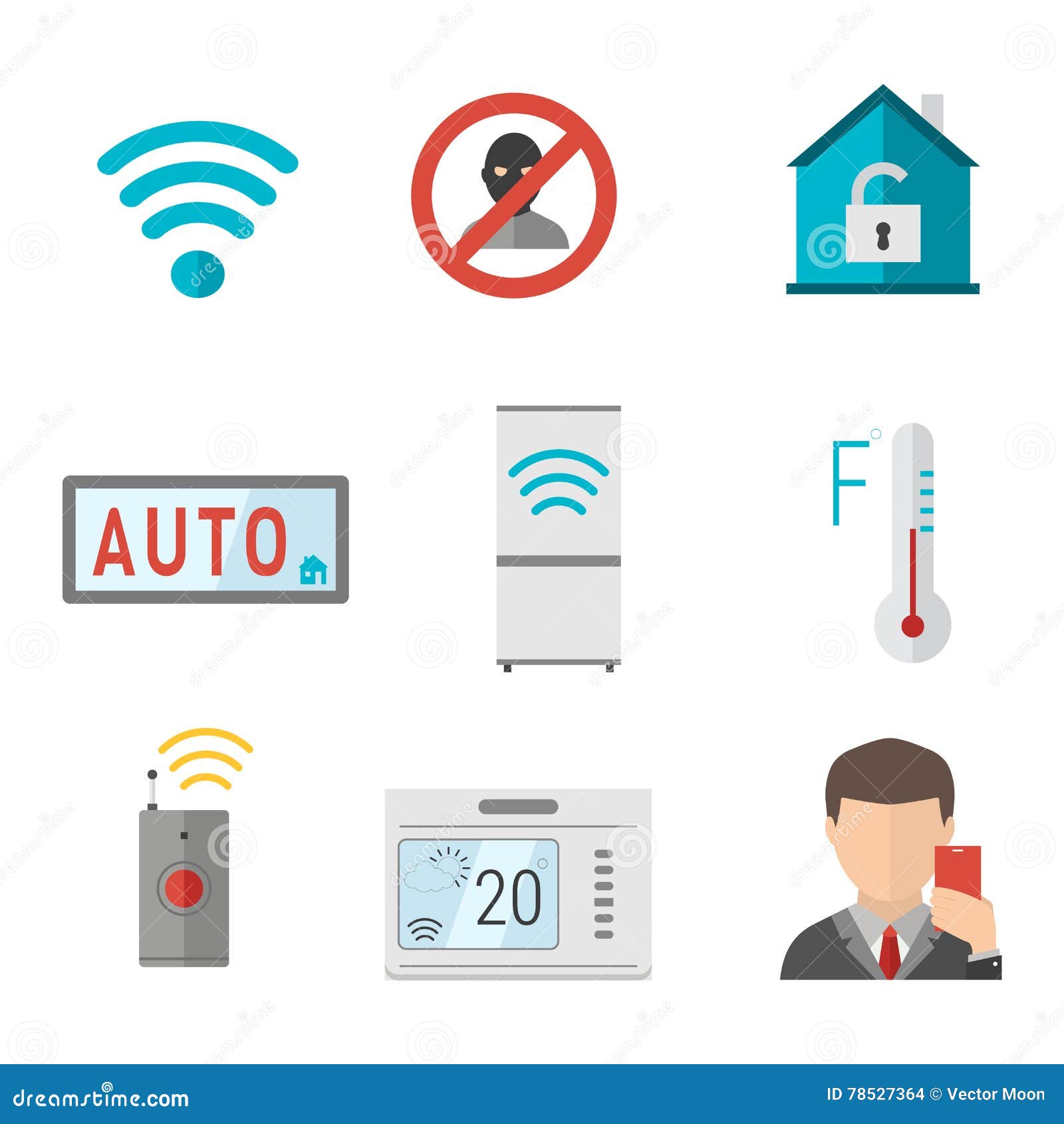 Remote Home Control System Smart House Vector Illustration Stock Vector ...