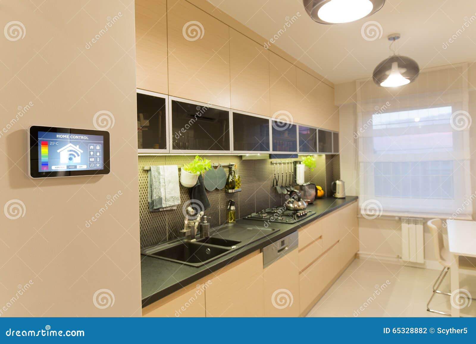 Remote Home Control System on a Smart Phone. Stock Photo - Image of ...