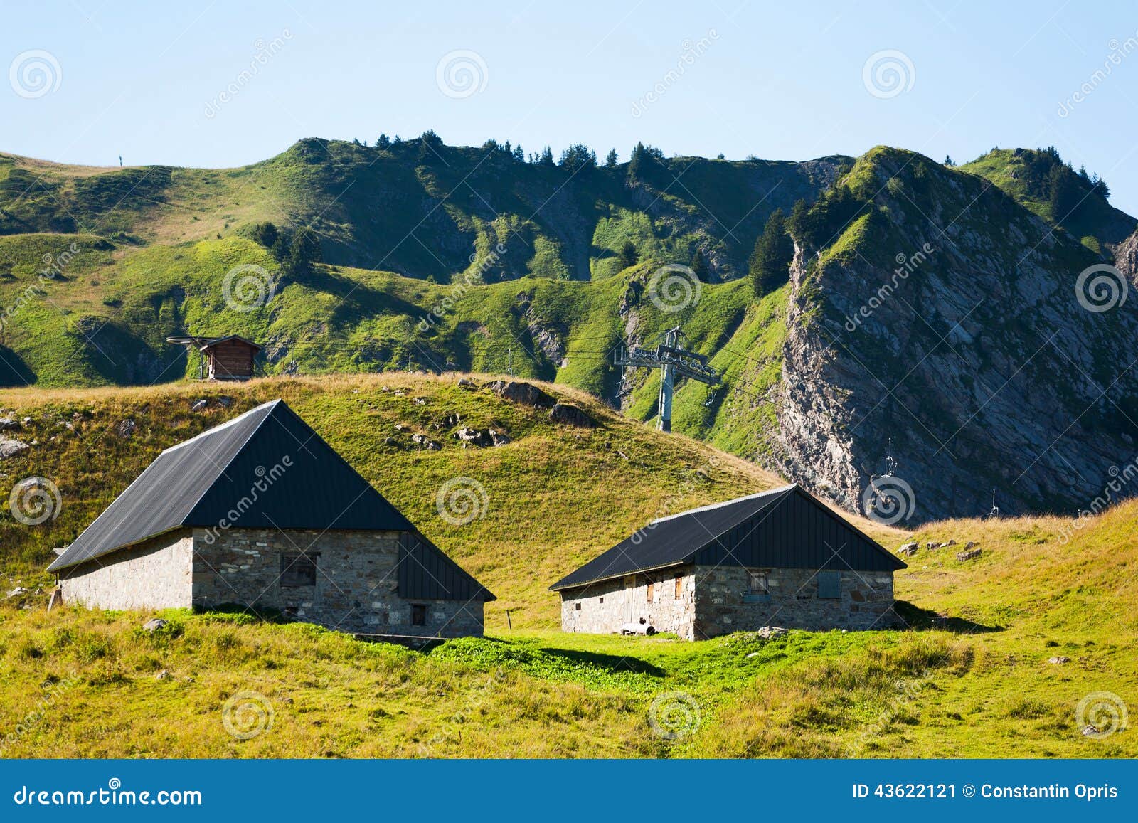 Remote houses on mountain stock image. Image of scenic - 43622121