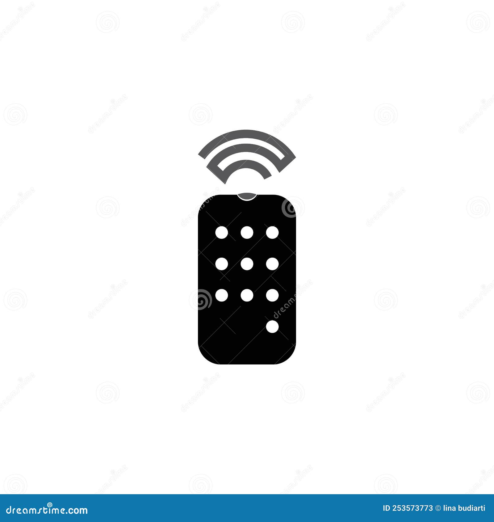 Remote icon stock vector. Illustration of button, multimedia - 253573773