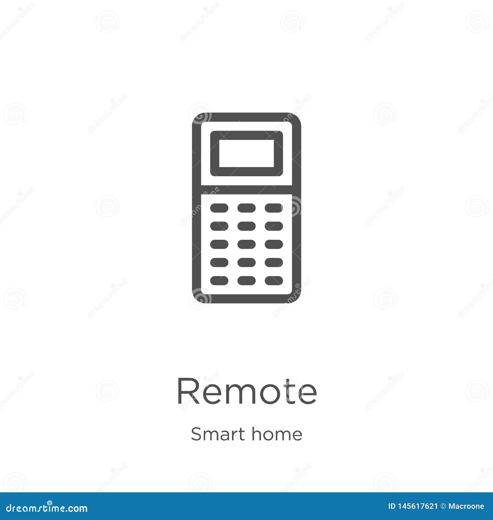 Remote Icon Vector from Smart Home Collection. Thin Line Remote Outline ...
