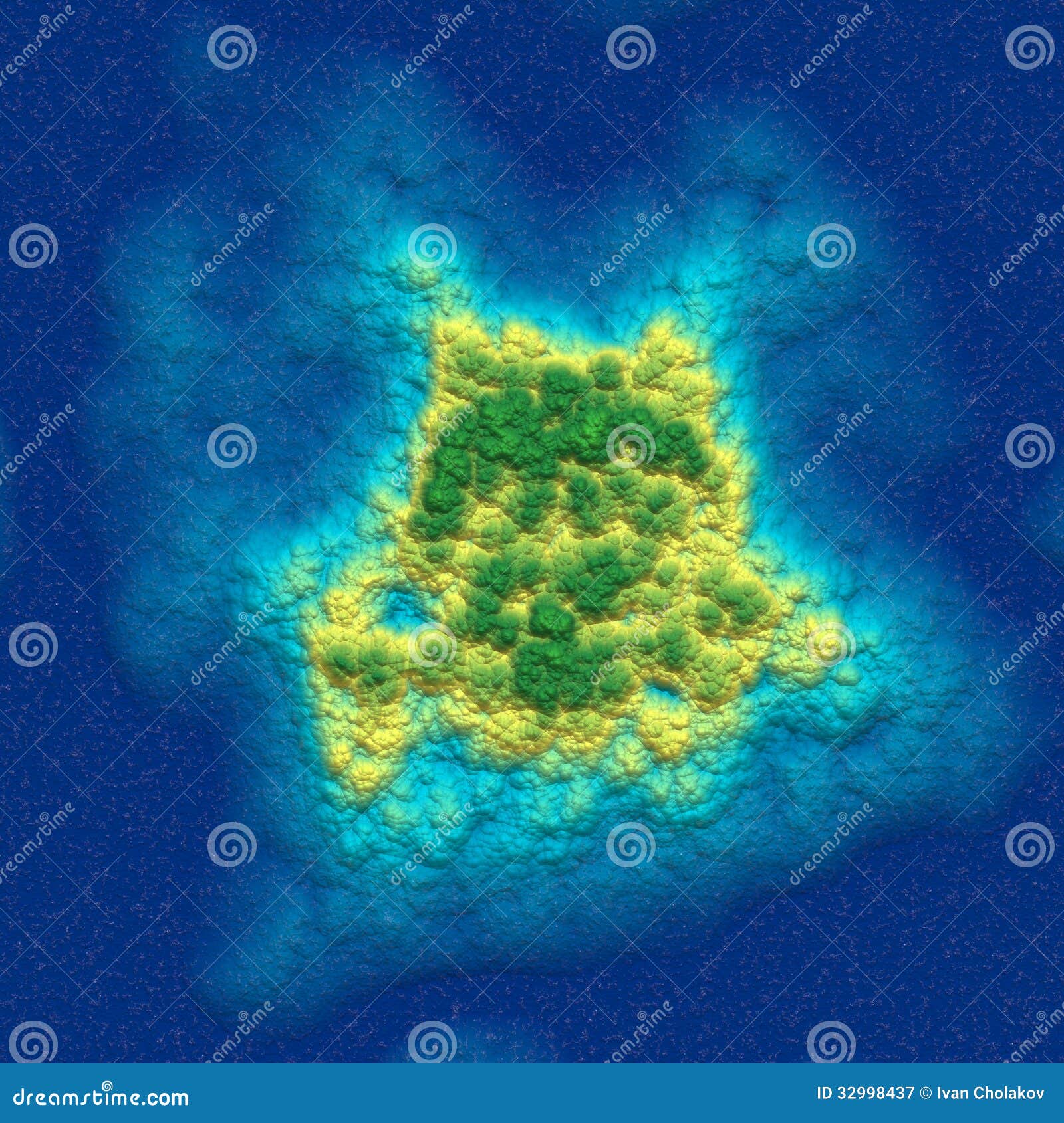 Remote island aerial view stock illustration. Illustration of remote ...