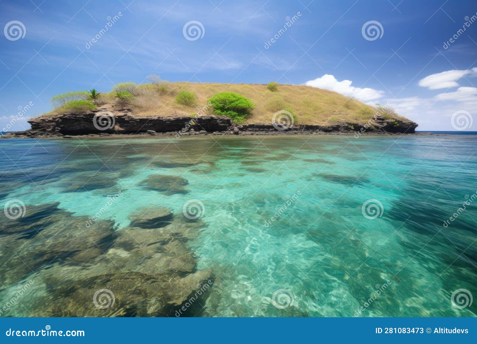 Remote Island with Clear Blue Waters, Perfect for Swimming and ...