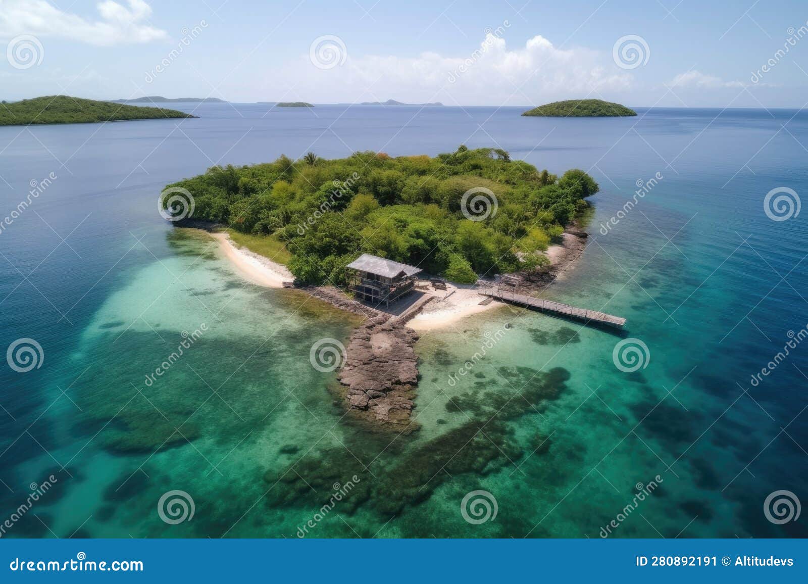 Remote Island Getaway with Private Beach, Surrounded by Crystal-clear ...