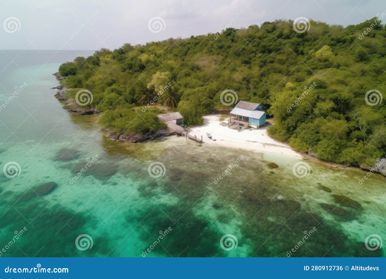 Remote Island Getaway with Private Beach, Surrounded by Crystal-clear ...