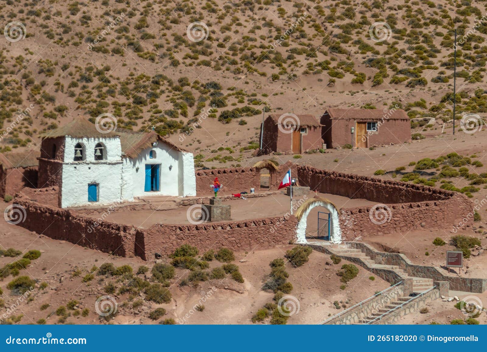 Remote Isolated Church Atacama Desert Chile Stock Photo - Image of ...
