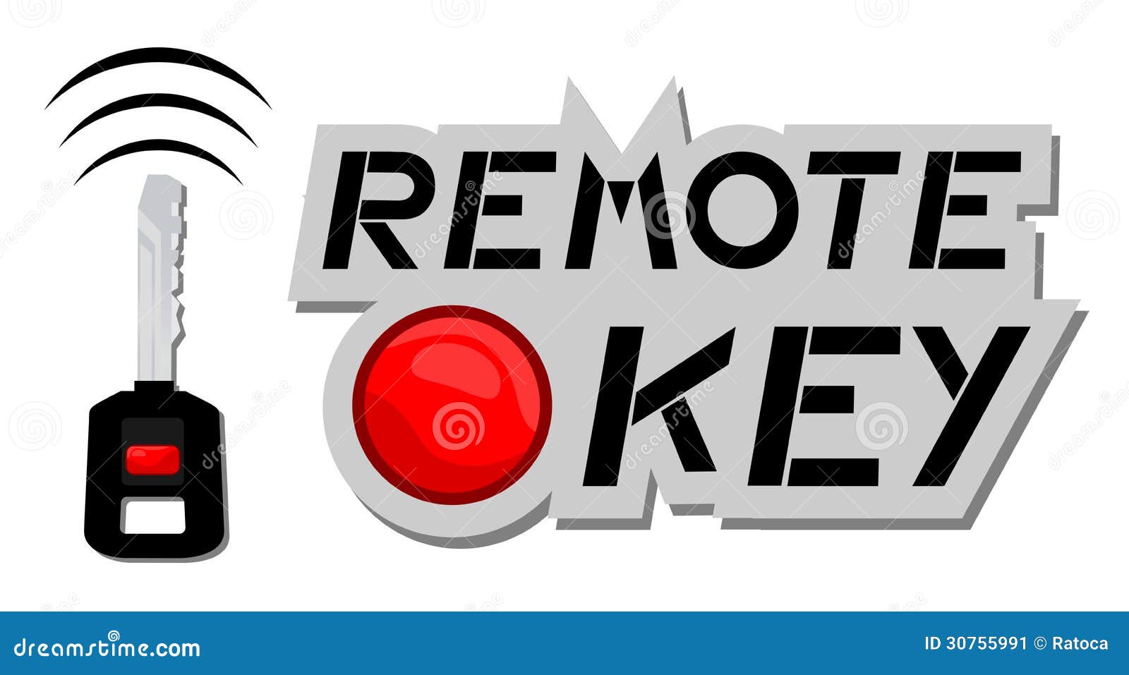 Remote key stock vector. Illustration of electronic, controller - 30755991