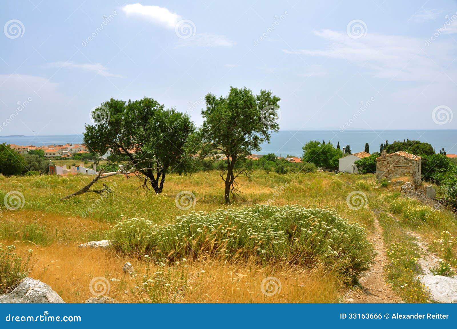 Remote Landscape on Greek Island Samos Stock Photo - Image of european ...