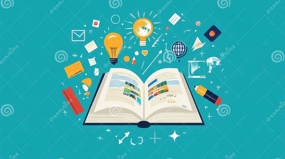 Remote Learning with Students on Video Platforms Stock Illustration ...