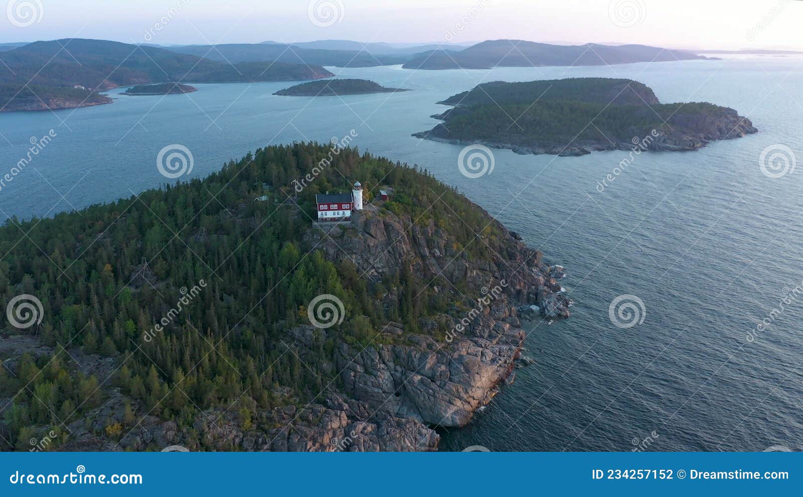 Remote Lighthouse Located on a High Cliff in Dramatic Rocky Coastal ...