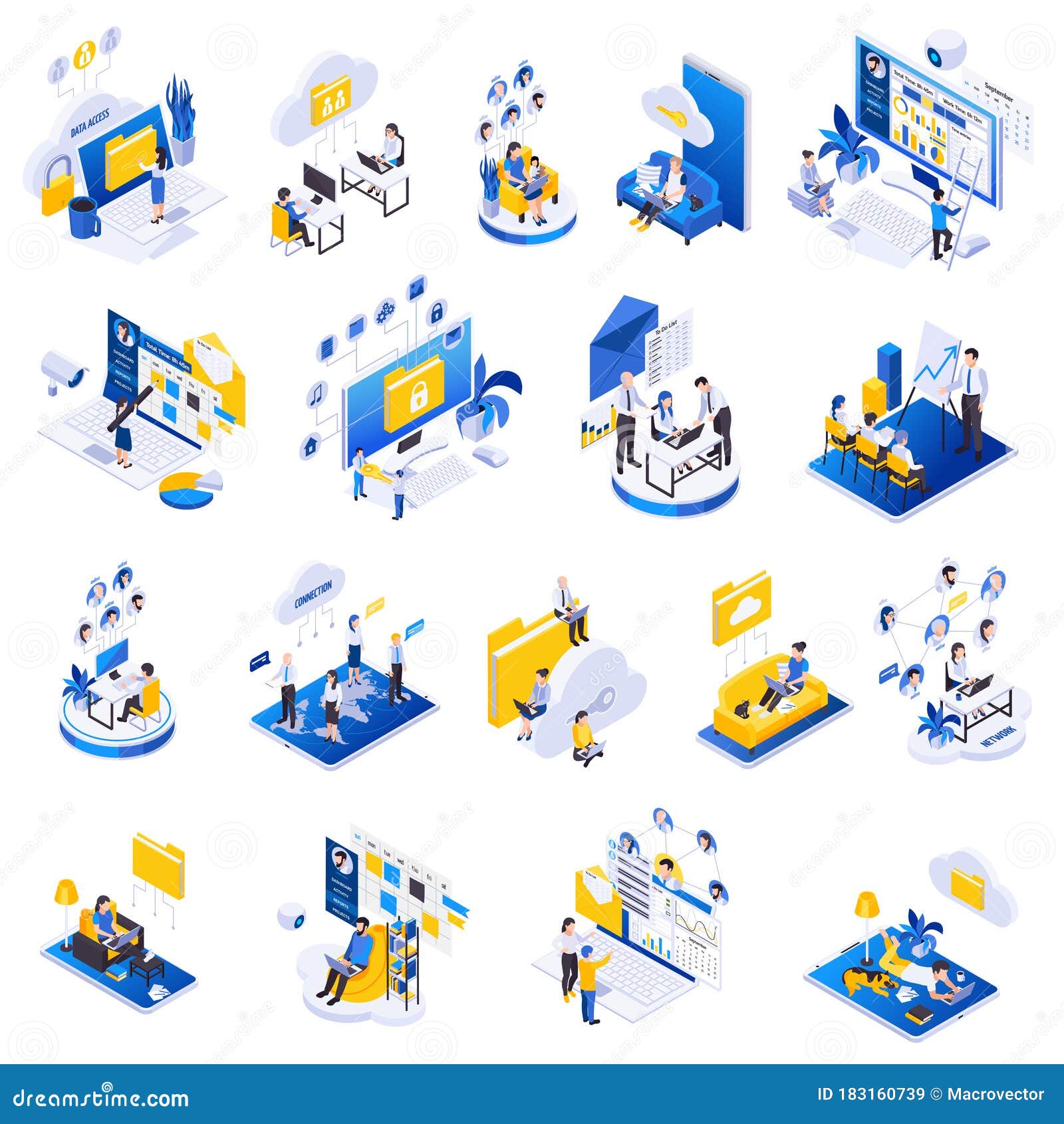 Remote Management Isometric Icons Stock Vector - Illustration of ... Remote Management Isometric Icons Stock Vector - Illustration of ...