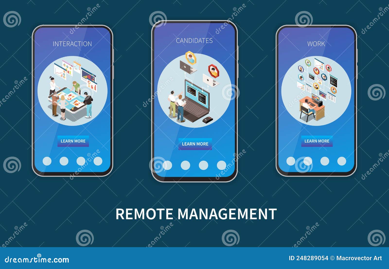 Remote Management Set stock vector. Illustration of network - 248289054
