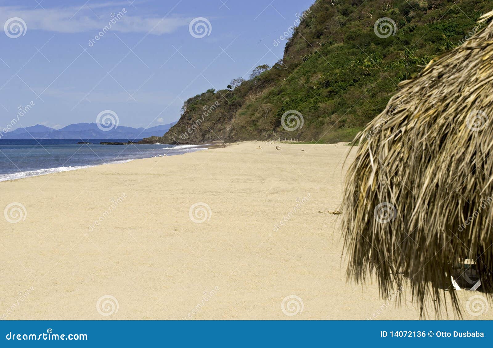 Remote Mexican Pacific Ocean Beach Stock Photo - Image of seascape ...