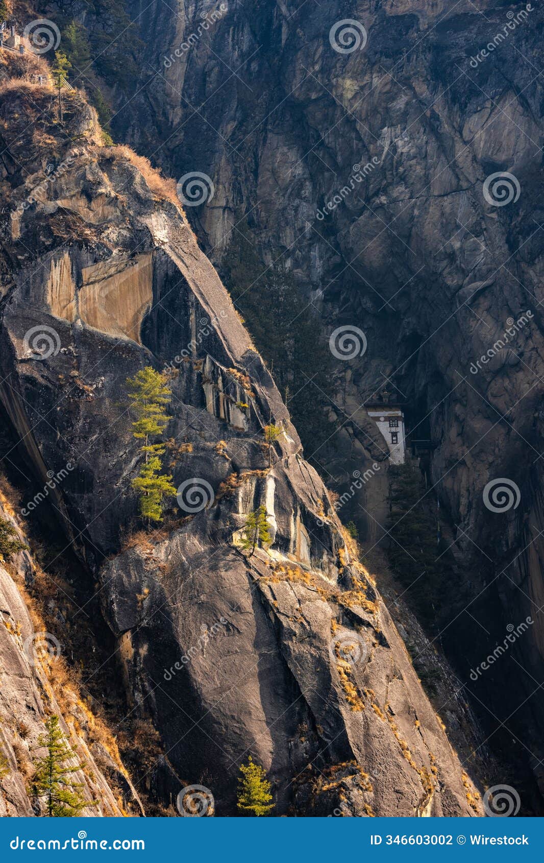 Remote Monastery in Rocky Cliffside, Bhutan Stock Photo - Image of ...