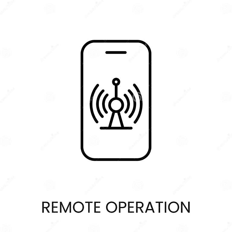 Remote Operation Line Vector Icon for Packaging on Cctv Camera with ...