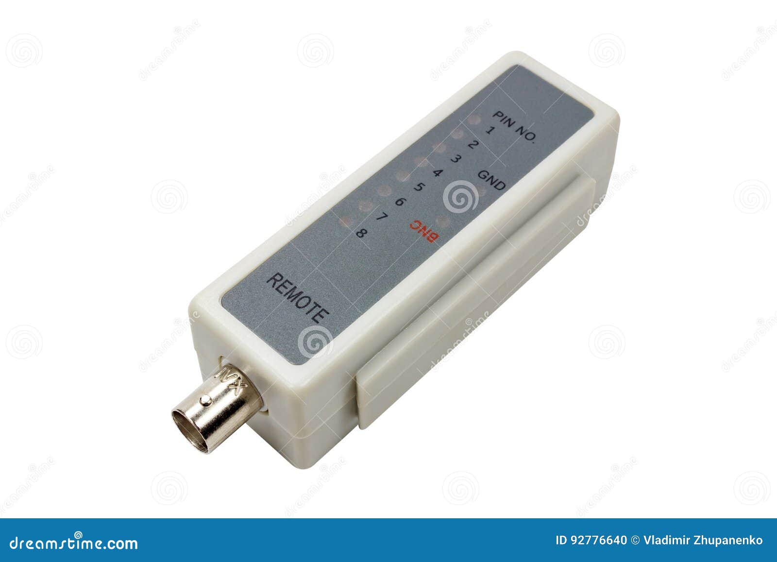 Remote Probe of Network Cable Tester Isolated on a White Background ...