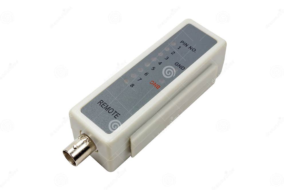 Remote Probe of Network Cable Tester Isolated on a White Background ...