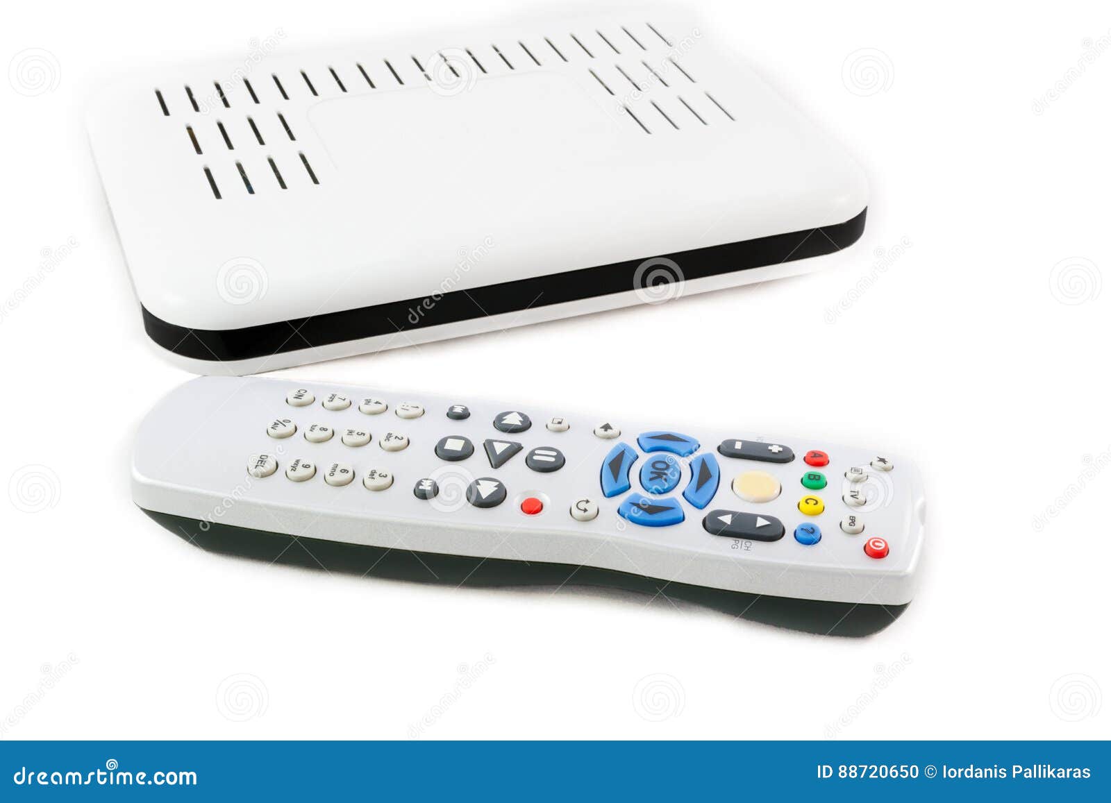 Black Tv Remote Control Front View Isolated White Stock Photos - Free ...