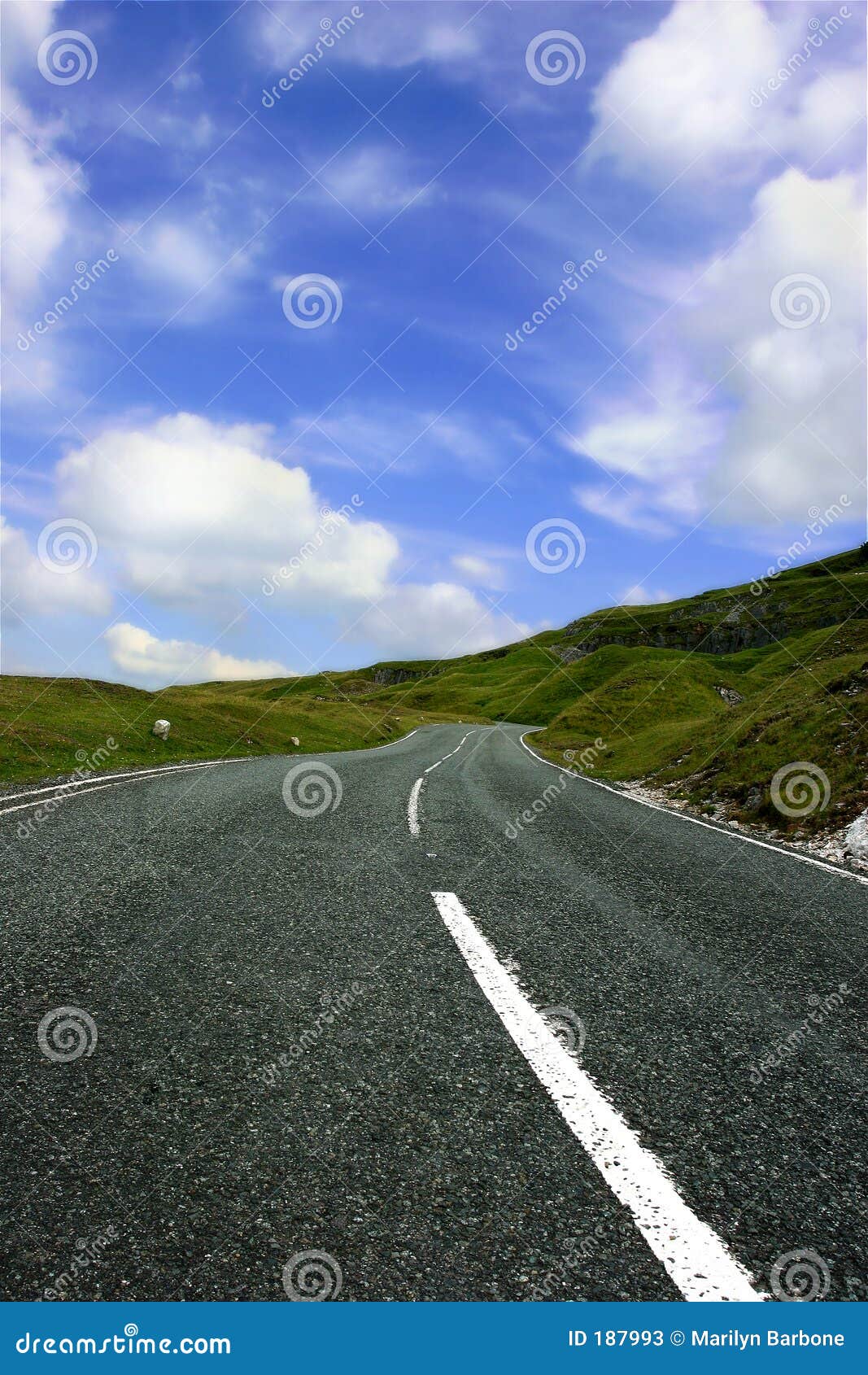 Remote Road stock image. Image of direct, bending, bright - 187993