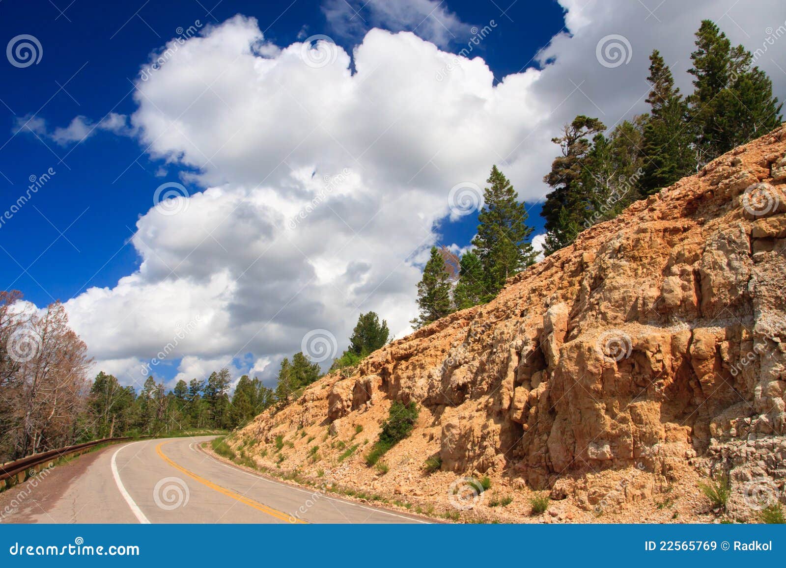 Remote road stock image. Image of clouds, highway, orange - 22565769