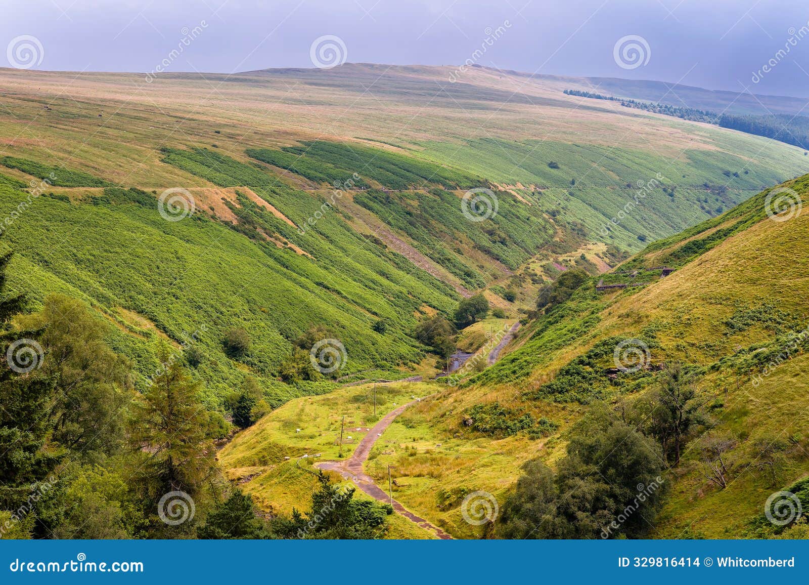 Remote Rural Valley on a Wet, Stormy Afternoon Stock Photo - Image of ...