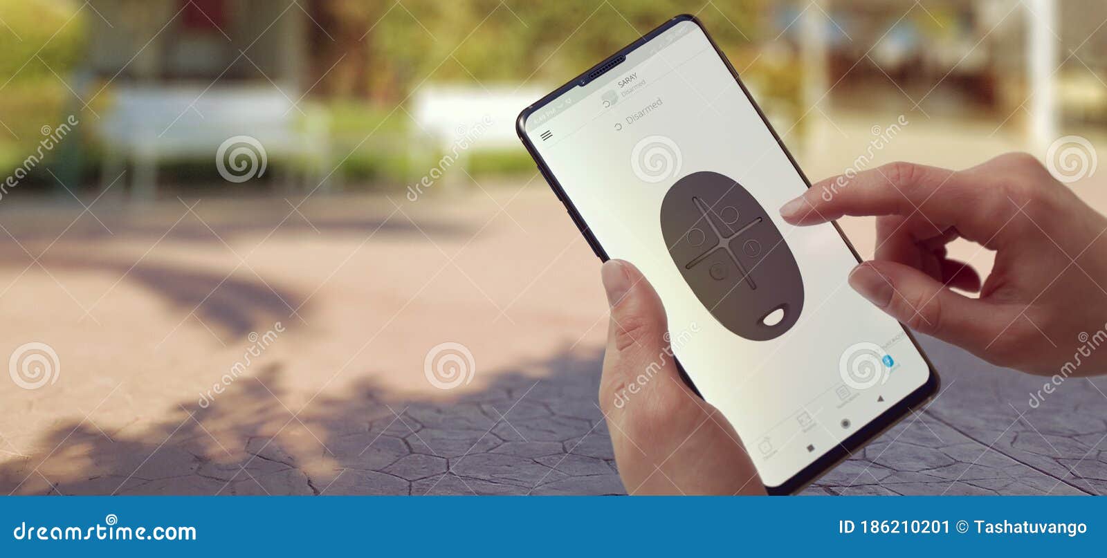 Remote Security on Cellphone Screen. Stock Image - Image of modern ...