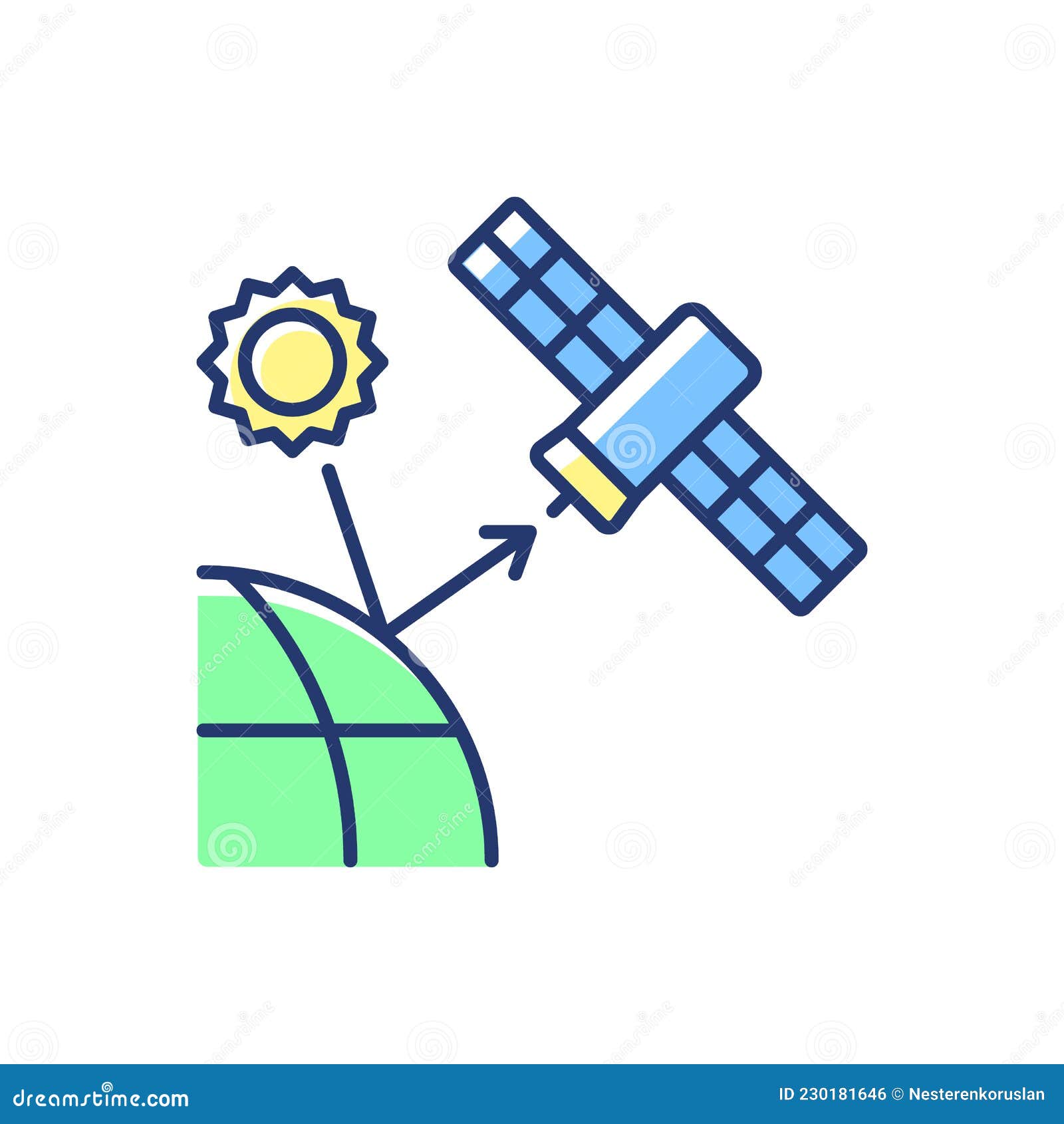 Remote Sensing Satellite Linear Icon Cartoon Vector | CartoonDealer.com ... Remote Sensing Satellite Linear Icon Cartoon Vector | CartoonDealer.com ...