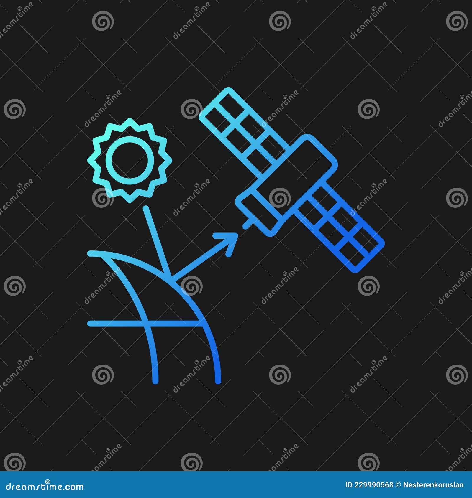 Remote Sensing Vector Illustration. Satellite Data Wave Acquisition ...
