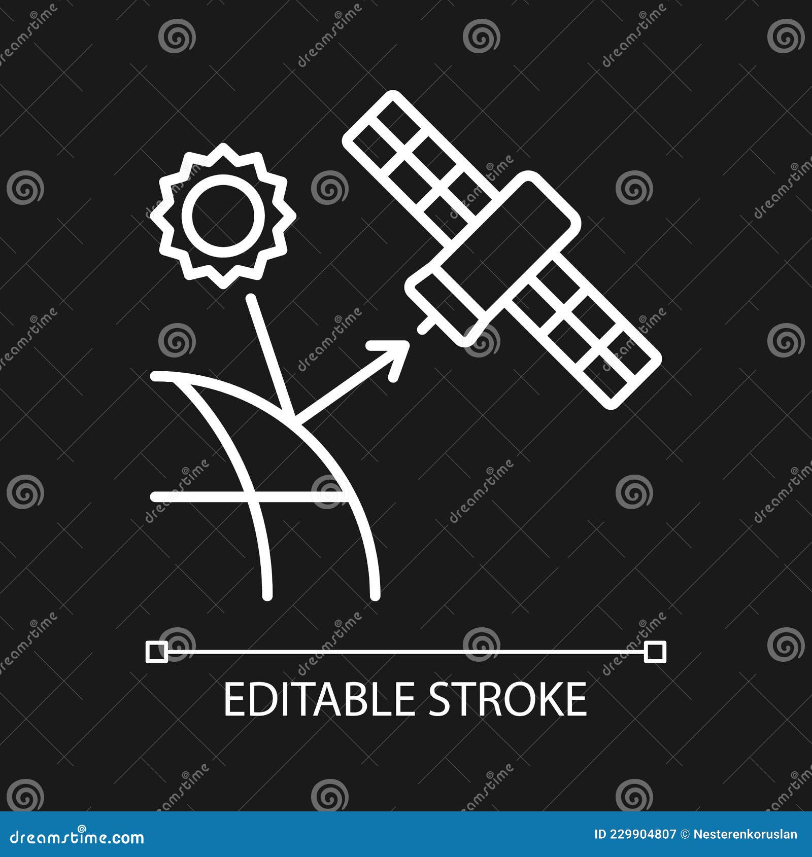 Remote Sensing Satellite White Linear Icon for Dark Theme Stock Vector ... Remote Sensing Satellite White Linear Icon for Dark Theme Stock Vector ...