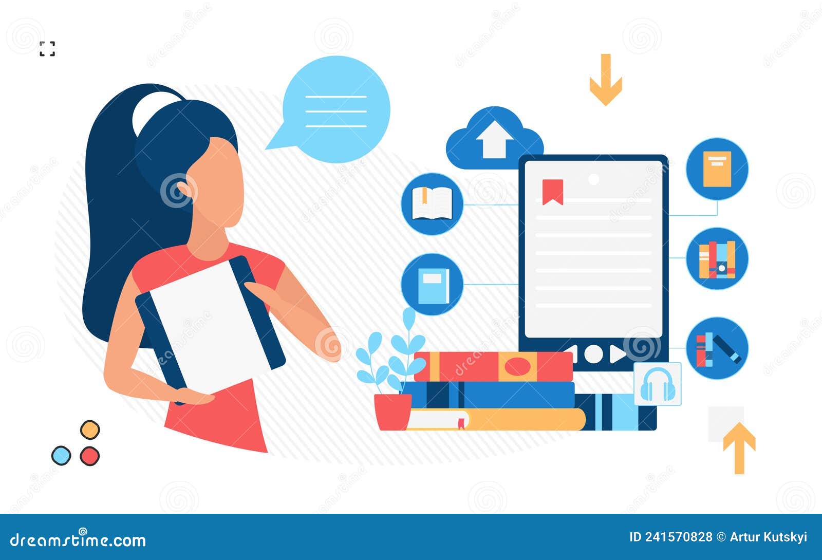 Remote Software Based Teaching Virtual Course Platform Stock Photo ...