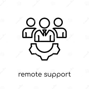 Remote Support Icon. Trendy Modern Flat Linear Vector Remote Sup Stock ...