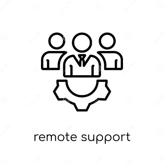 Remote Support Icon. Trendy Modern Flat Linear Vector Remote Sup Stock ...