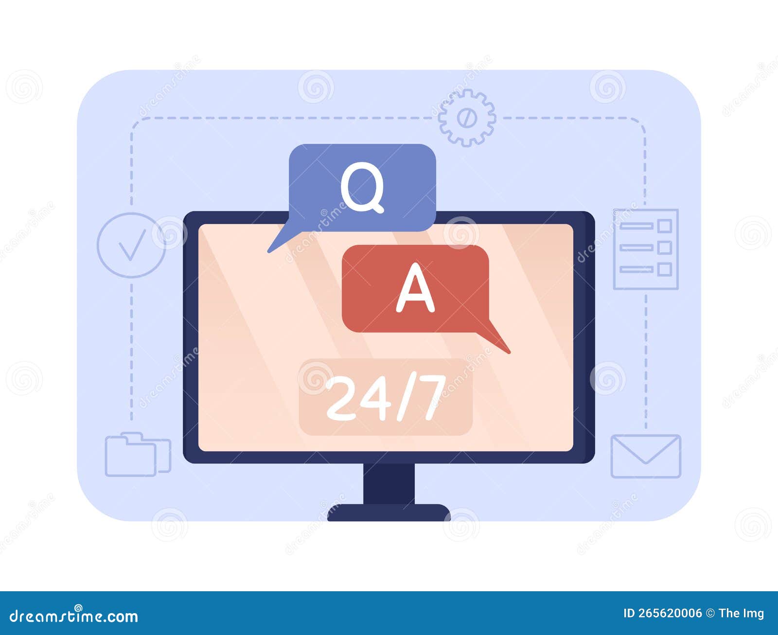 Remote Tech Support 2D Vector Isolated Illustration Stock Vector ...